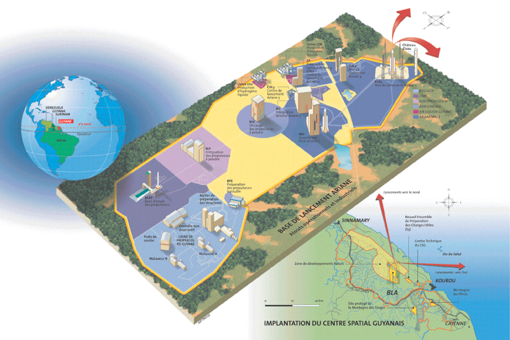 Image cnes018 - Implantation du Centre spatial guyanais - Base documentaire en sciences ...